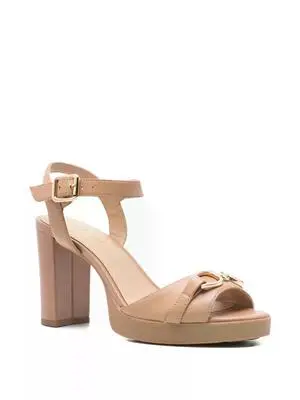 Geox 85mm Buckle-detail Block-heel Sandals - Neutrals