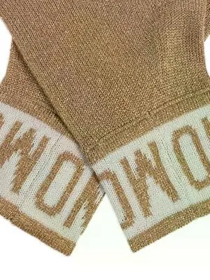Moschino Logo-detail Gloves - Neutrals