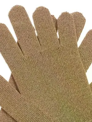 Moschino Logo-detail Gloves - Neutrals