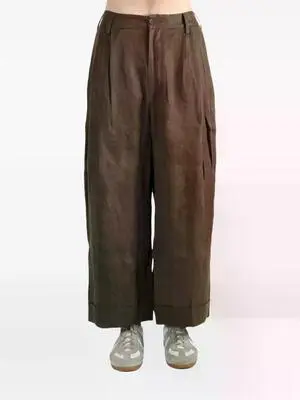 ZIGGY CHEN Pleated Linen Trousers