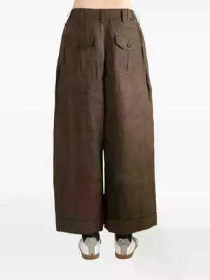 ZIGGY CHEN Pleated Linen Trousers