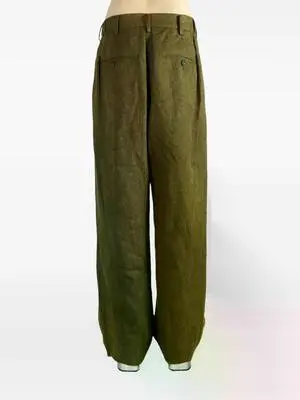 ZIGGY CHEN Patterned Pleated Trousers