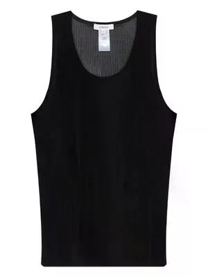 LEMAIRE Ribbed Wool Tank Top - Black