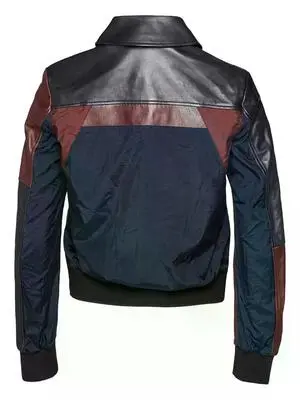 JIL SANDER Leather-patchwork Bomber Jacket