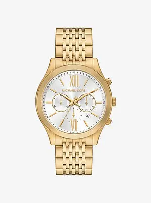 Michael Kors Oversized Chronograph Watch - Gold