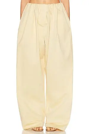 HELSA Cotton Twill Puff Pant - Pale Yellow