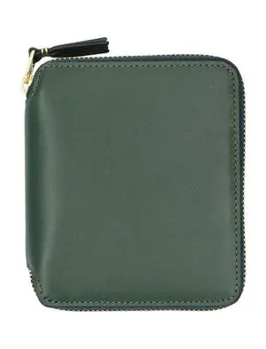 Comme Des Garçons Vertical Zip Around Wallet Bottle Green