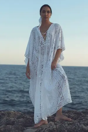 Miguelina Blair Moonshine Embroidery Caftan