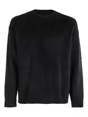 ROBERTO COLLINA Brushed Crew-neck Sweater - Black
