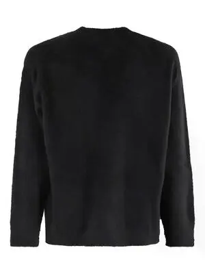ROBERTO COLLINA Brushed Crew-neck Sweater - Black