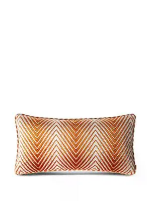 Missoni Chevron Velvet Cushion - Orange