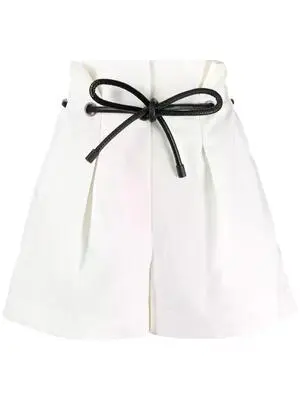 3.1 Phillip Lim High-waisted Drawstring Short Shorts - White