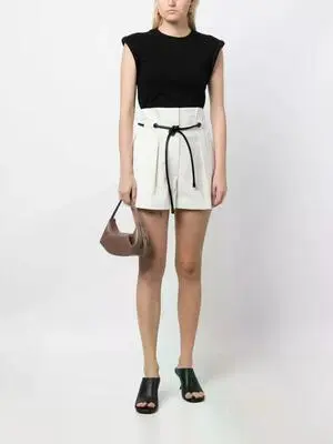 3.1 Phillip Lim High-waisted Drawstring Short Shorts - White