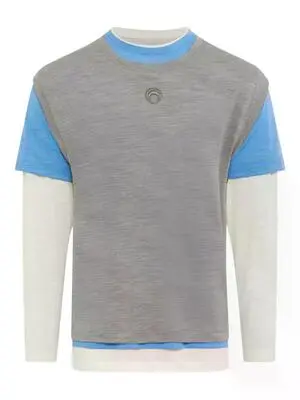 MARINE SERRE Layered T-shirt - Grey