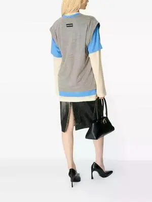 MARINE SERRE Layered T-shirt - Grey