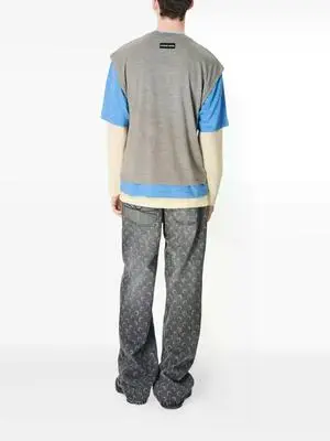 MARINE SERRE Layered T-shirt - Grey