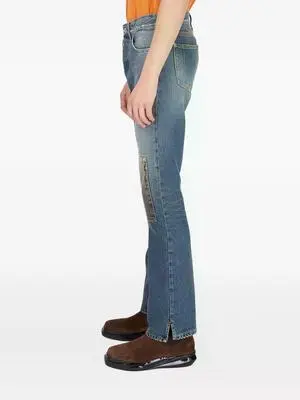 (DI)VISION Straight Leg Jeans With Knee Patches
