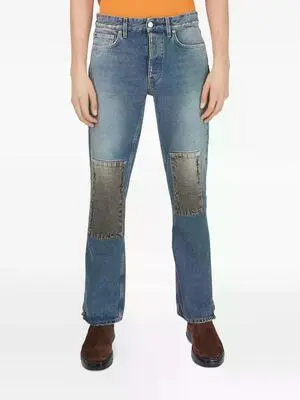 (DI)VISION Straight Leg Jeans With Knee Patches