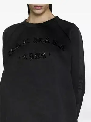 Max Mara Embellished Satin-panel Sweatshirt