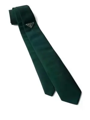 Prada Triangle Logo Neck Tie - Green