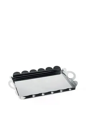 ALESSI Scalloped-edge Handle Tray - Silver
