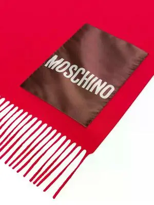 Moschino Logo-patch Fringed Scarf