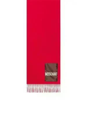Moschino Logo-patch Fringed Scarf