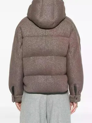 Brunello Cucinelli Quilted Lurex Jacket - Brown