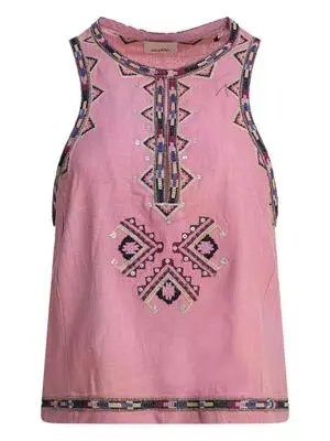 Isabel Marant Embroidered Sleeveless Top
