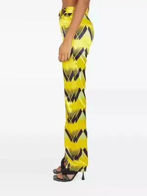 MERYLL ROGGE Graphic-print Satin Trousers