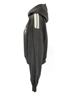 Palm Angels Logo-print Hoodie With Stripe Detail