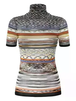 Missoni Stripe-pattern Turtleneck Top