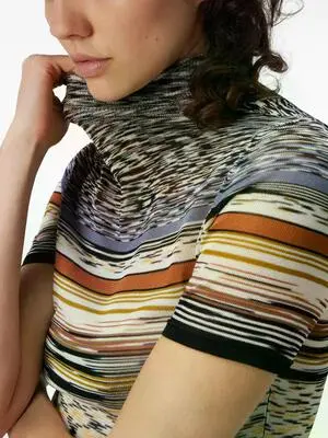 Missoni Stripe-pattern Turtleneck Top