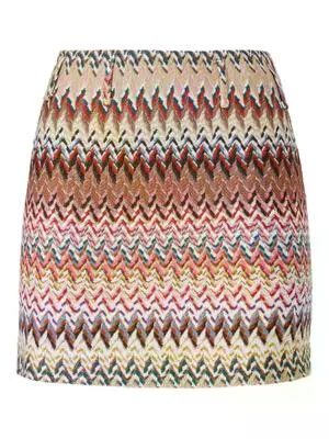 Missoni Zigzag-pattern Mini Skirt - Neutrals