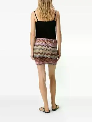 Missoni Zigzag-pattern Mini Skirt - Neutrals