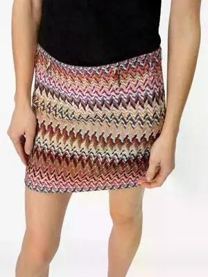 Missoni Zigzag-pattern Mini Skirt - Neutrals