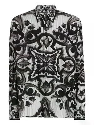 Dolce & Gabbana Majolica-print Shirt - Black