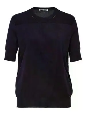 JIL SANDER Mesh-panel Short-sleeve Top
