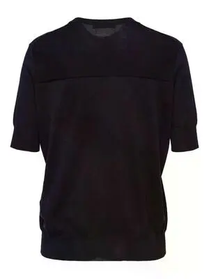 JIL SANDER Mesh-panel Short-sleeve Top