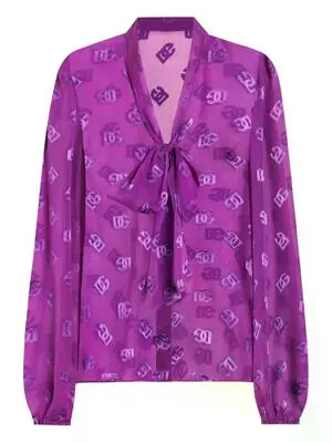 Dolce & Gabbana Logo-jacquard Shirt - Purple