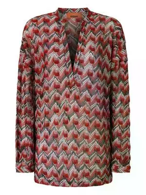 Missoni Chevron-pattern Knit Top - Black