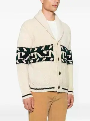 RAKKI Patterned Shawl Collar Cardigan