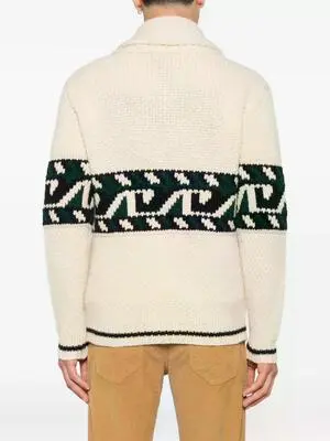 RAKKI Patterned Shawl Collar Cardigan