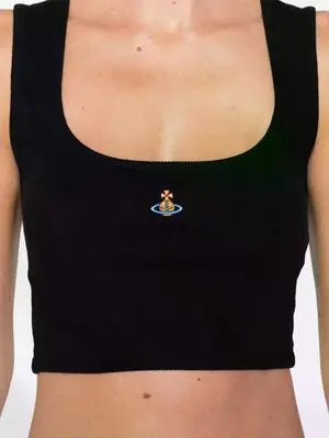 VIVIENNE WESTWOOD Orb-embellished Sleeveless Top - Black
