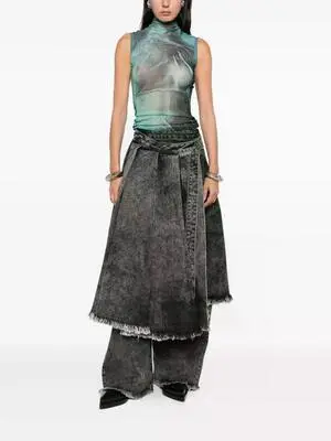 MARQUES' ALMEIDA Belted Denim Skirt