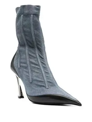 MUGLER 110mm Pointed-toe Ankle Boots