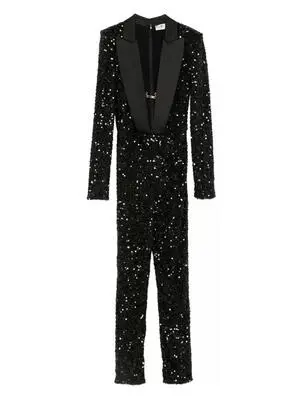 Elisabetta Franchi Sequin-embellished Jumpsuit - Black