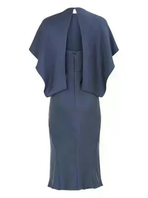 Fendi Cape-sleeve Midi Dress