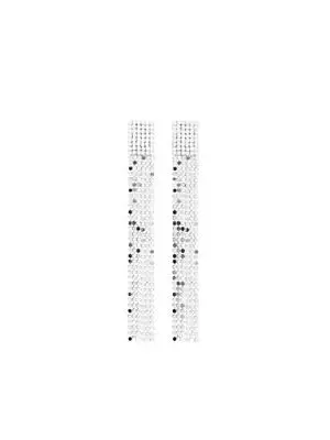 JIL SANDER Chainmail Drop Earrings - Silver