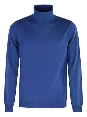 ROBERTO COLLINA Ribbed Turtleneck Sweater - Blue